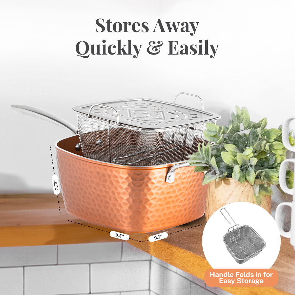 Hammered Copper Square Pan Set – Gotham Steel