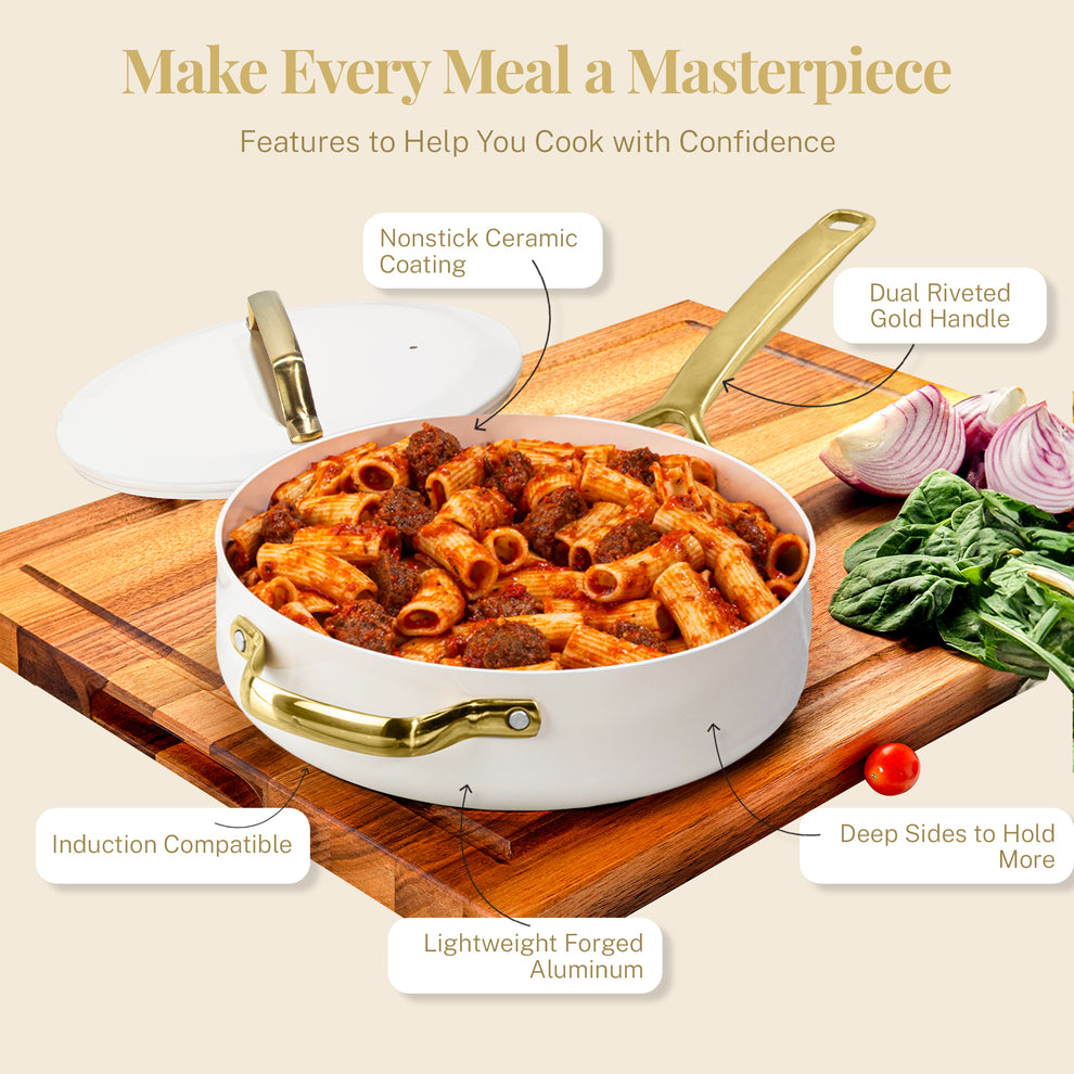 Gotham Steel 4qt Modern Collection Saute Pan with Lid